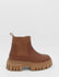 Agora platform chelsea boots in off white leather womens shoes ...