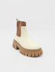 Agora platform chelsea boots in off white leather womens shoes ...