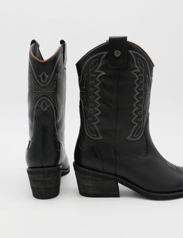 Unstoppable western cowboy boot black leather womens shoes – STIVALI ...