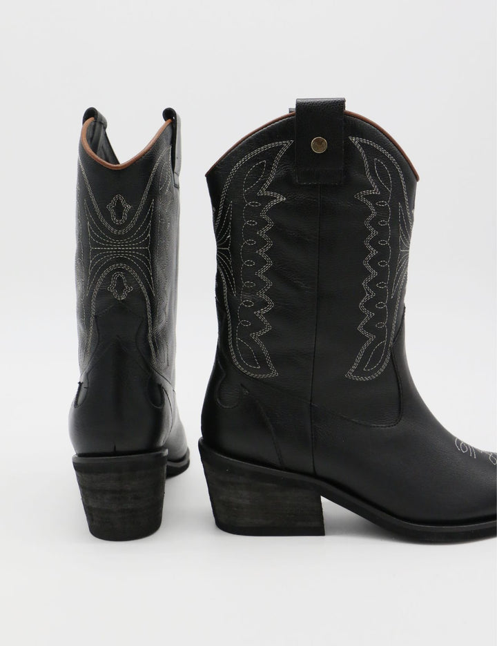 Unstoppable western cowboy boot black leather womens shoes – STIVALI ...
